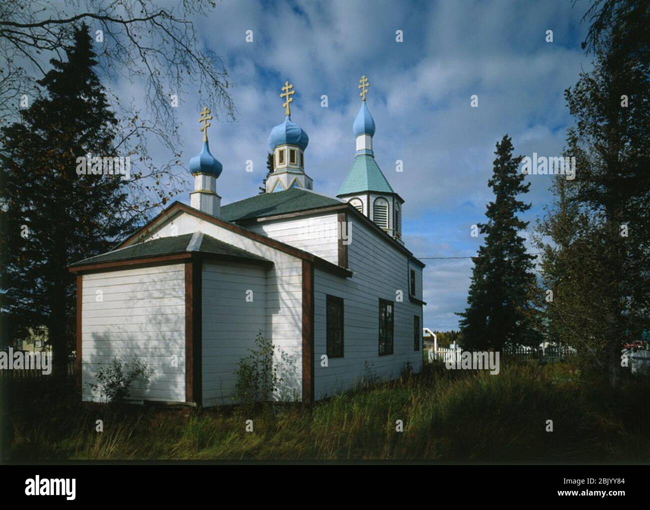 Holy Assumption Russian Orthodox Church in Kenai, Alaska Stock Photo ...