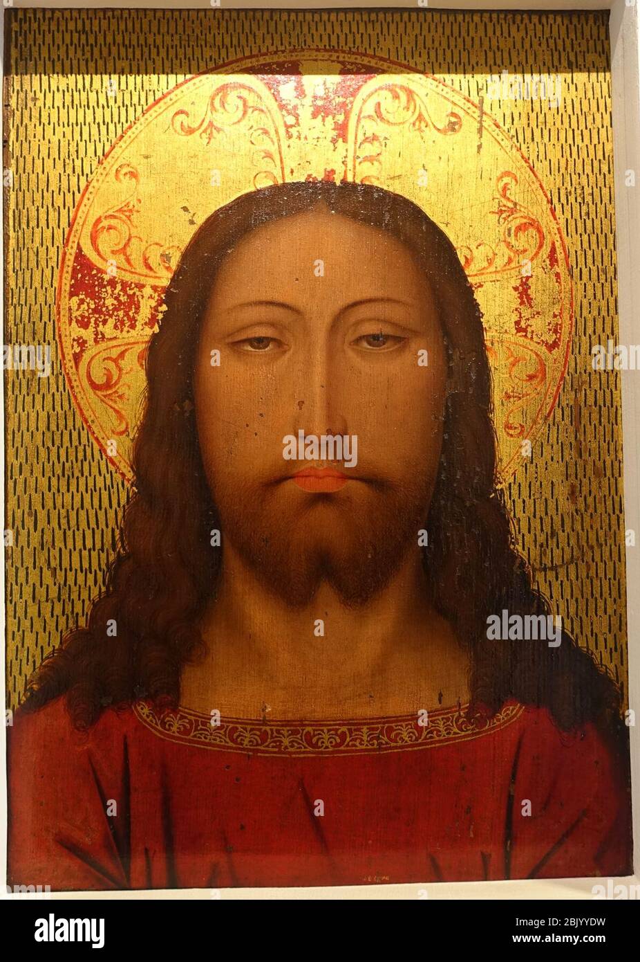 Holy Face, from the Mosteiro de Lorvao, Flemish, 15th century Stock ...