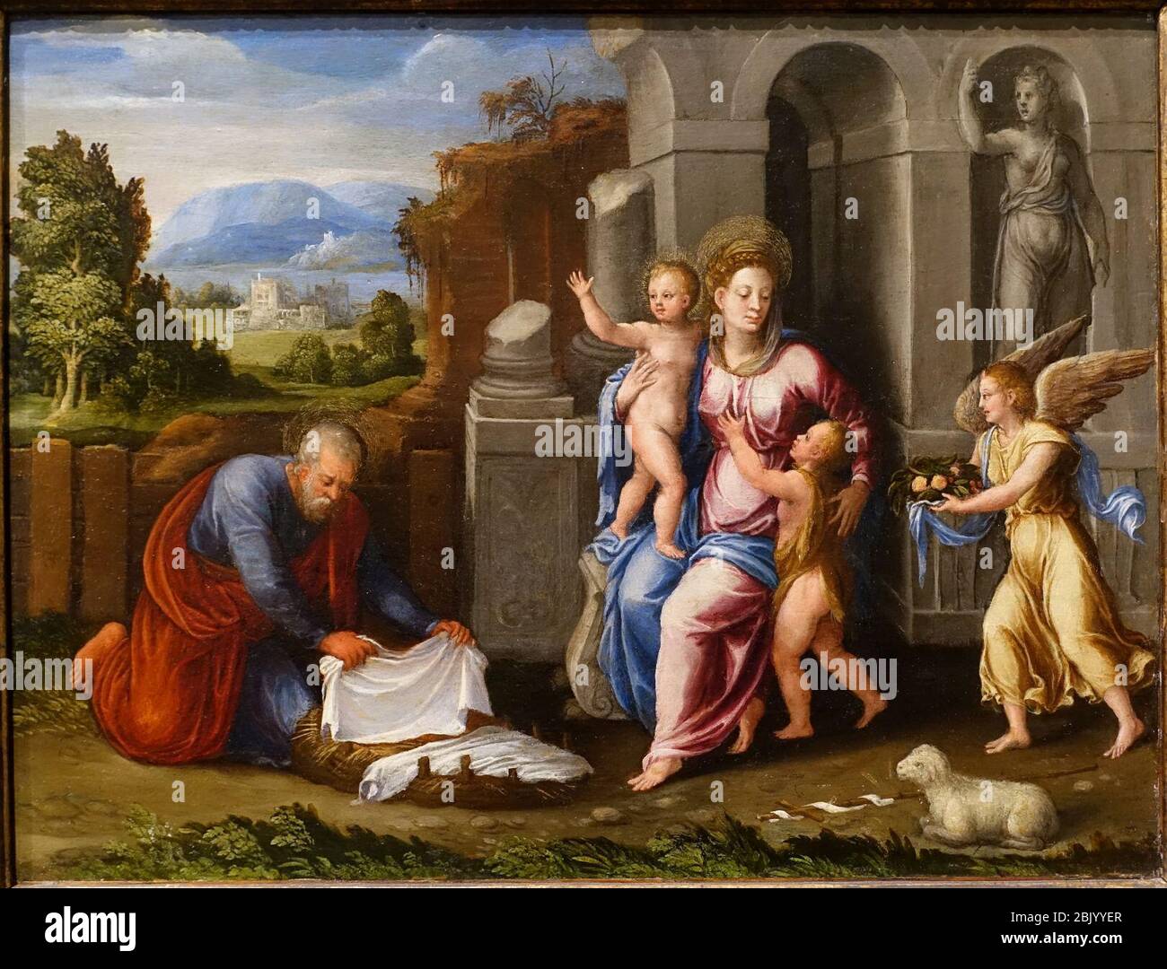 Holy Family with the Young Saint John the Baptist and an Angel ...