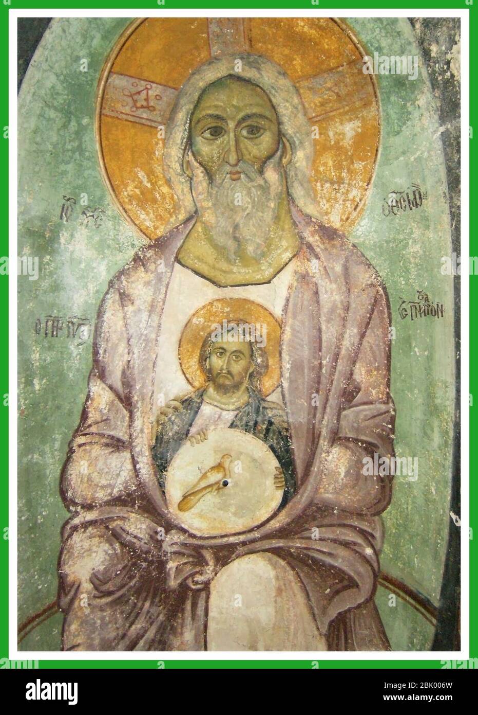 Holy Trinity Fresco from Saint Mary Koumbelidiki Church Detail 2 Stock ...