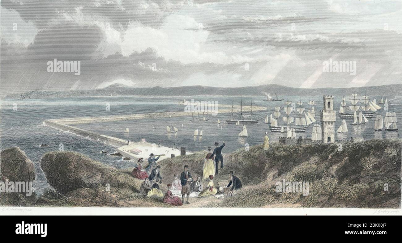 Holyhead breakwater & harbour of refuge Stock Photo - Alamy