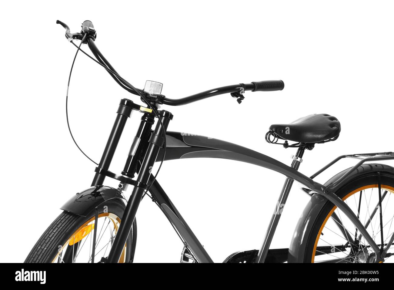 Modern bicycle on white background Stock Photo - Alamy