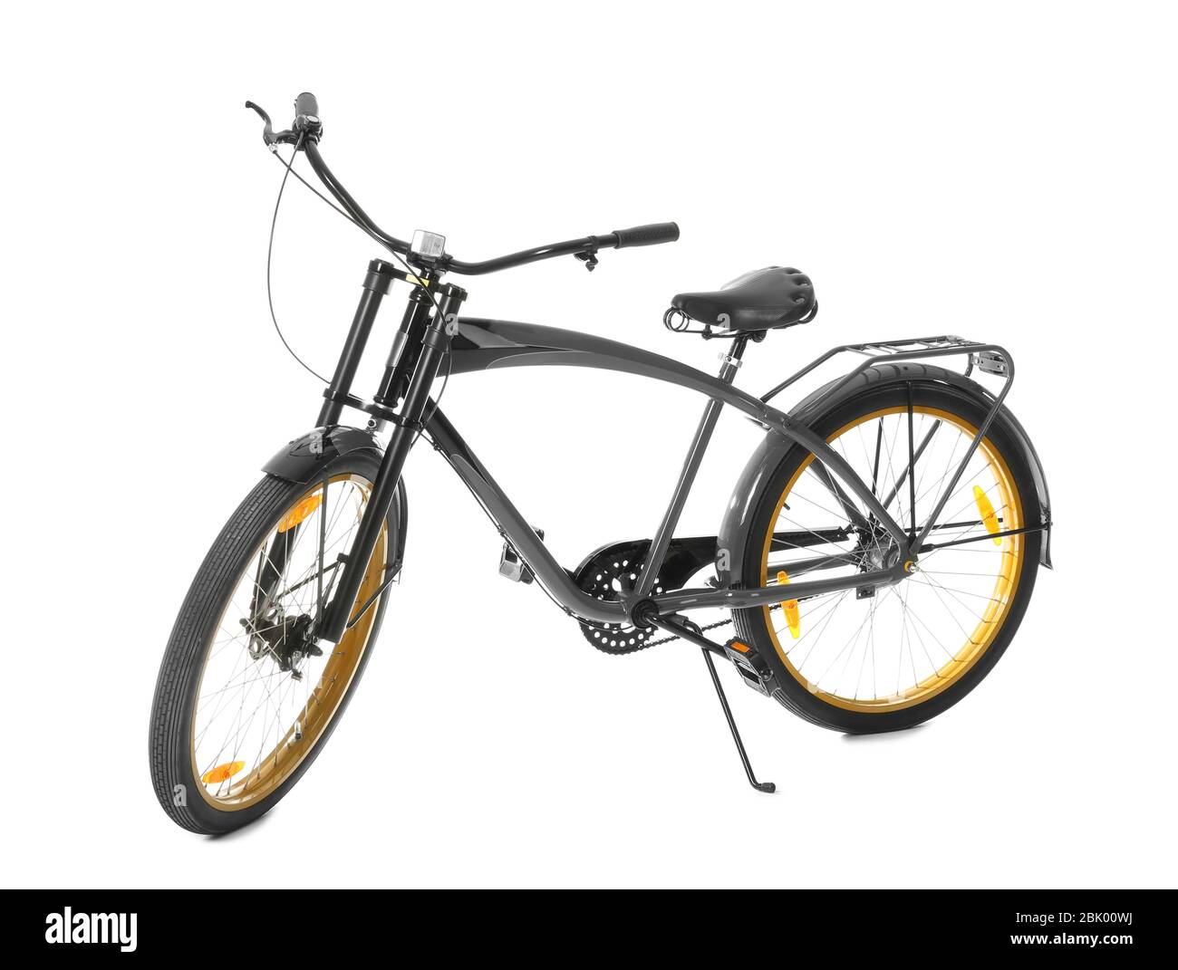 Modern bicycle on white background Stock Photo - Alamy