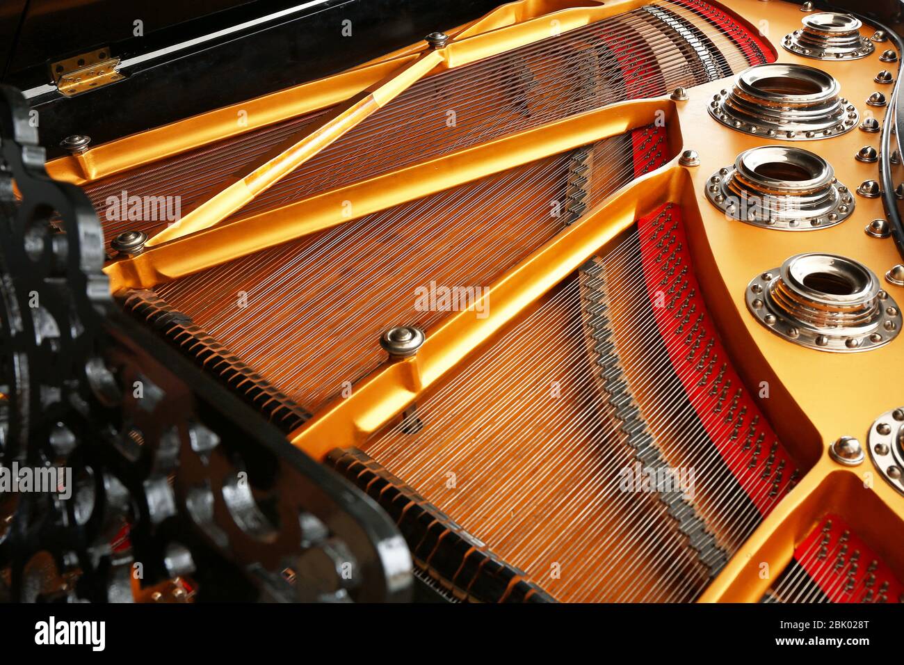 View of open piano, closeup Stock Photo - Alamy