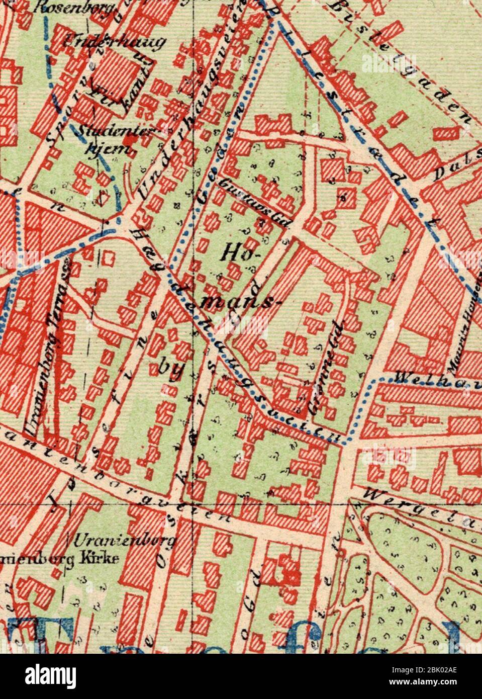 Homansbyen map 1900 Stock Photo - Alamy