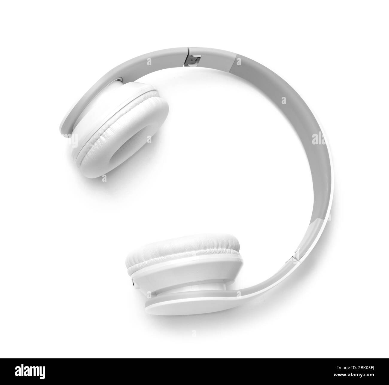 Modern headphones on white background Stock Photo - Alamy
