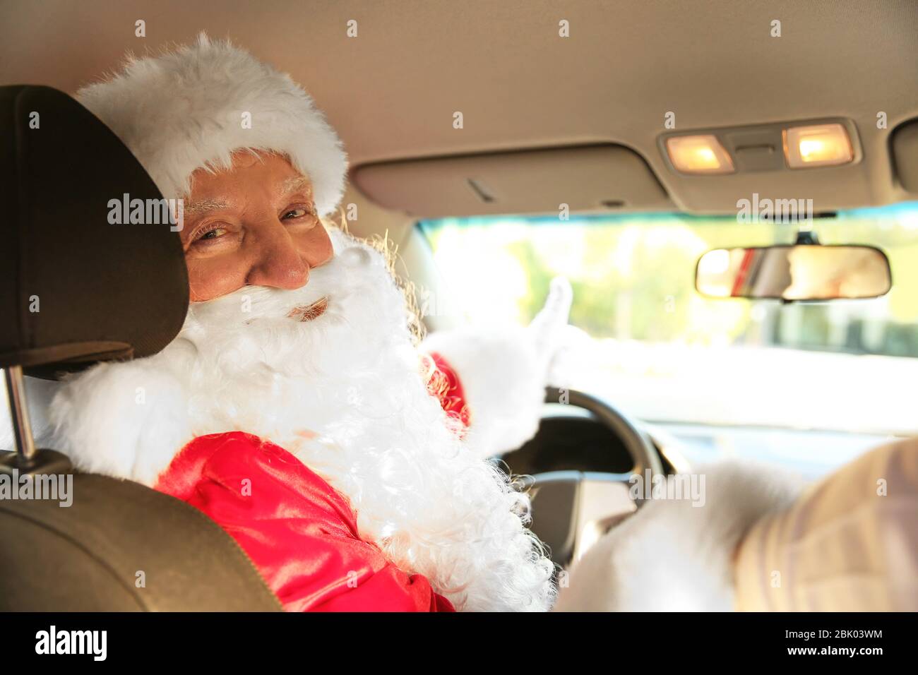 Portrait car driver santa hi-res stock photography and images - Alamy