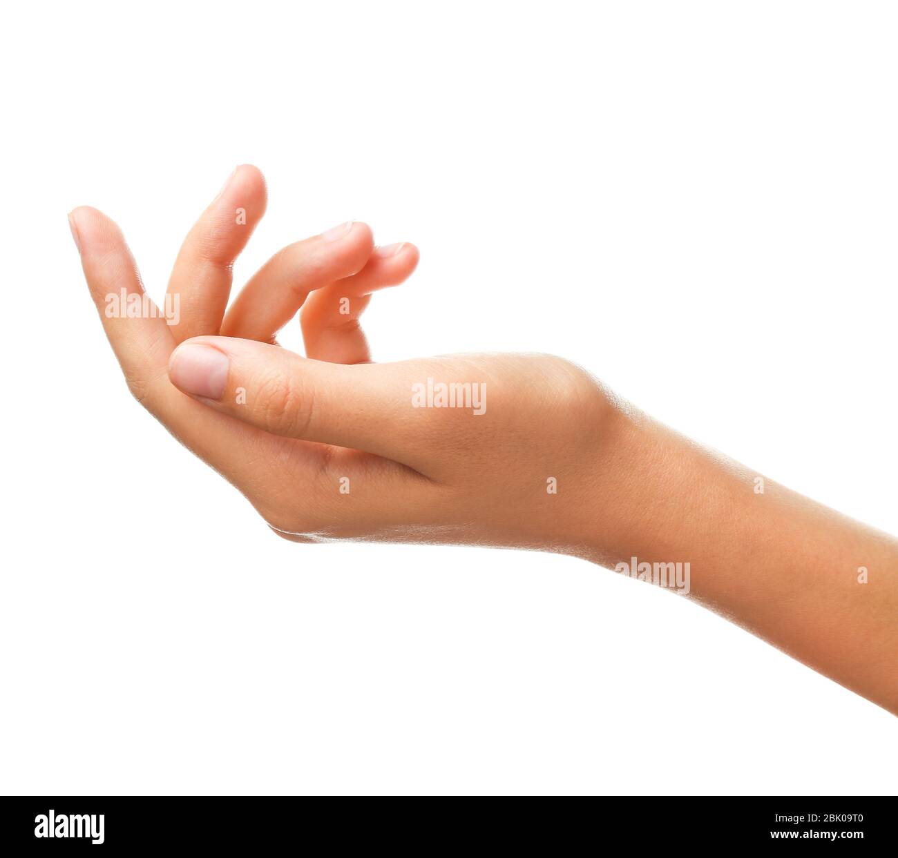 Female hand on white background Stock Photo - Alamy