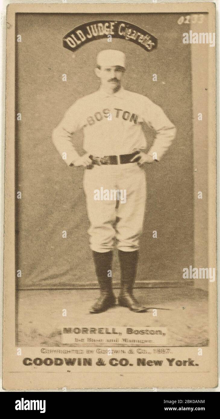 Honest John Morrill, Boston Beaneaters, baseball card portrait Stock ...