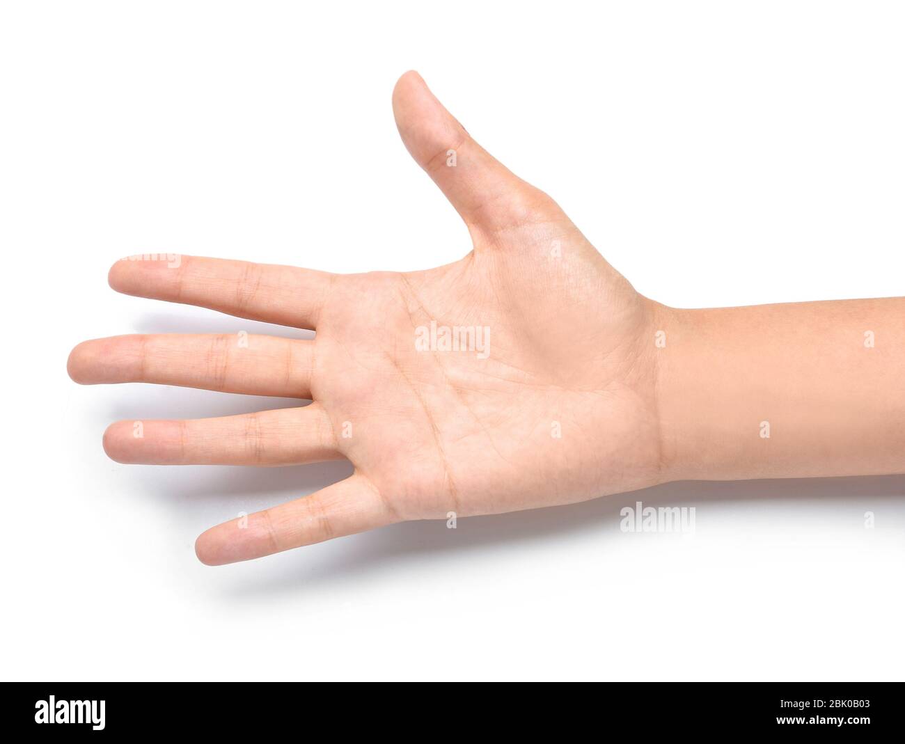Female hand on white background Stock Photo - Alamy