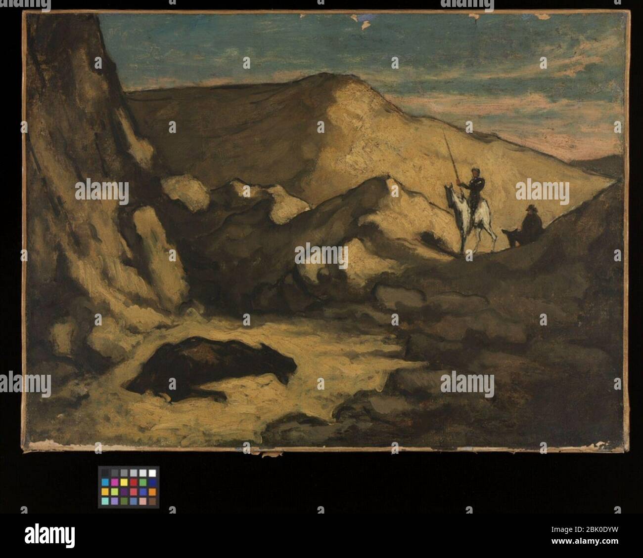 Honoré Daumier - Landscape with Don Quixote and the Dead Mule Stock ...