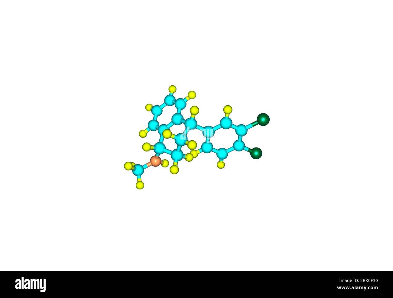 Chemical structure sertaline antidepressant selective Cut Out Stock ...