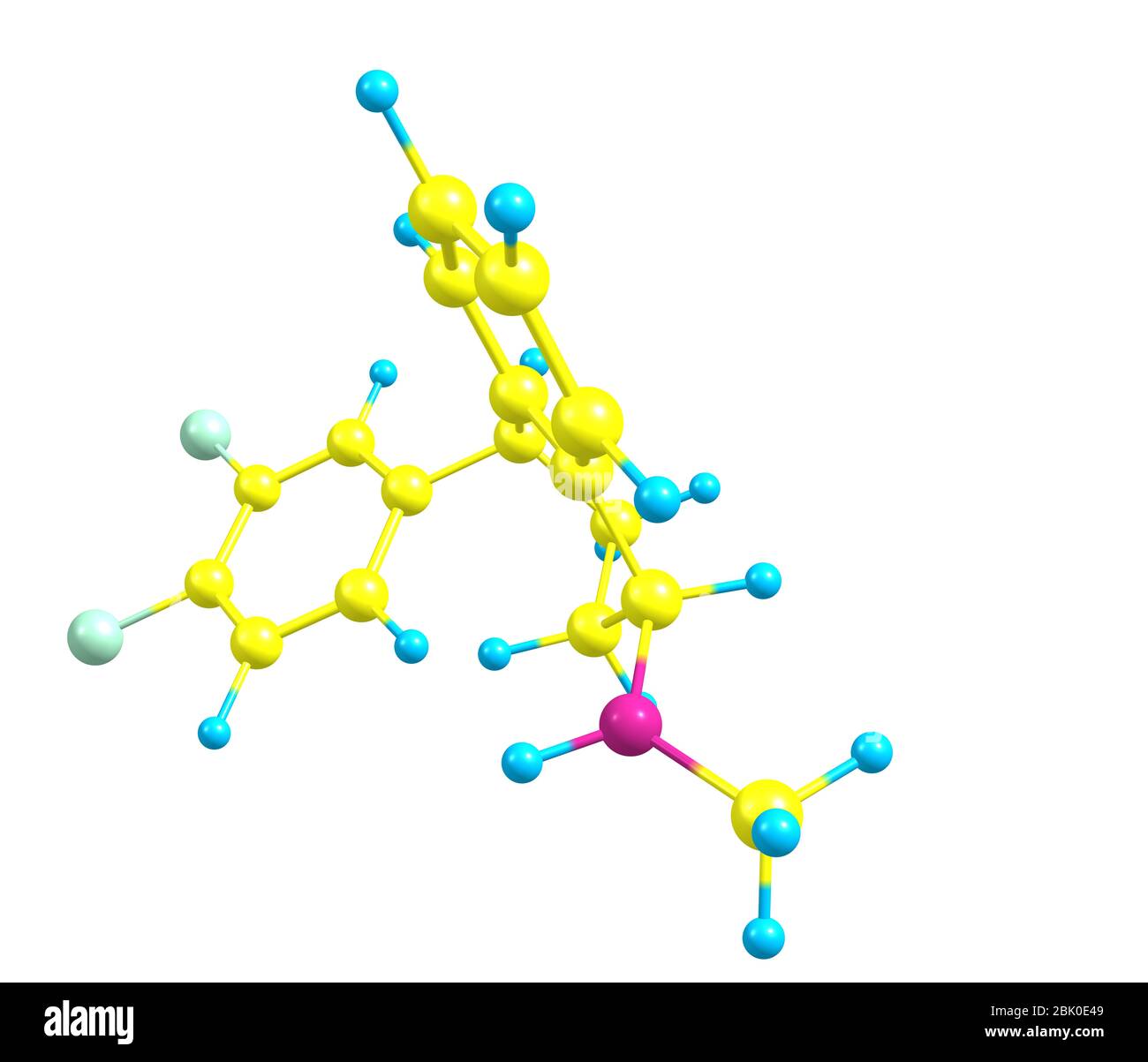 Chemical structure sertaline antidepressant selective Cut Out Stock ...