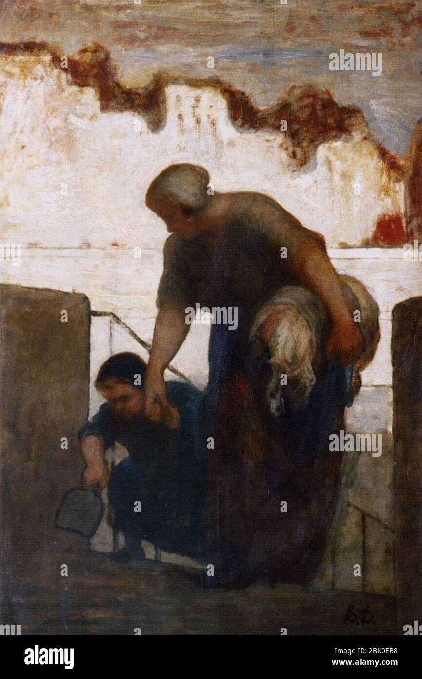 Honoré Daumier - The Washerwoman Stock Photo - Alamy