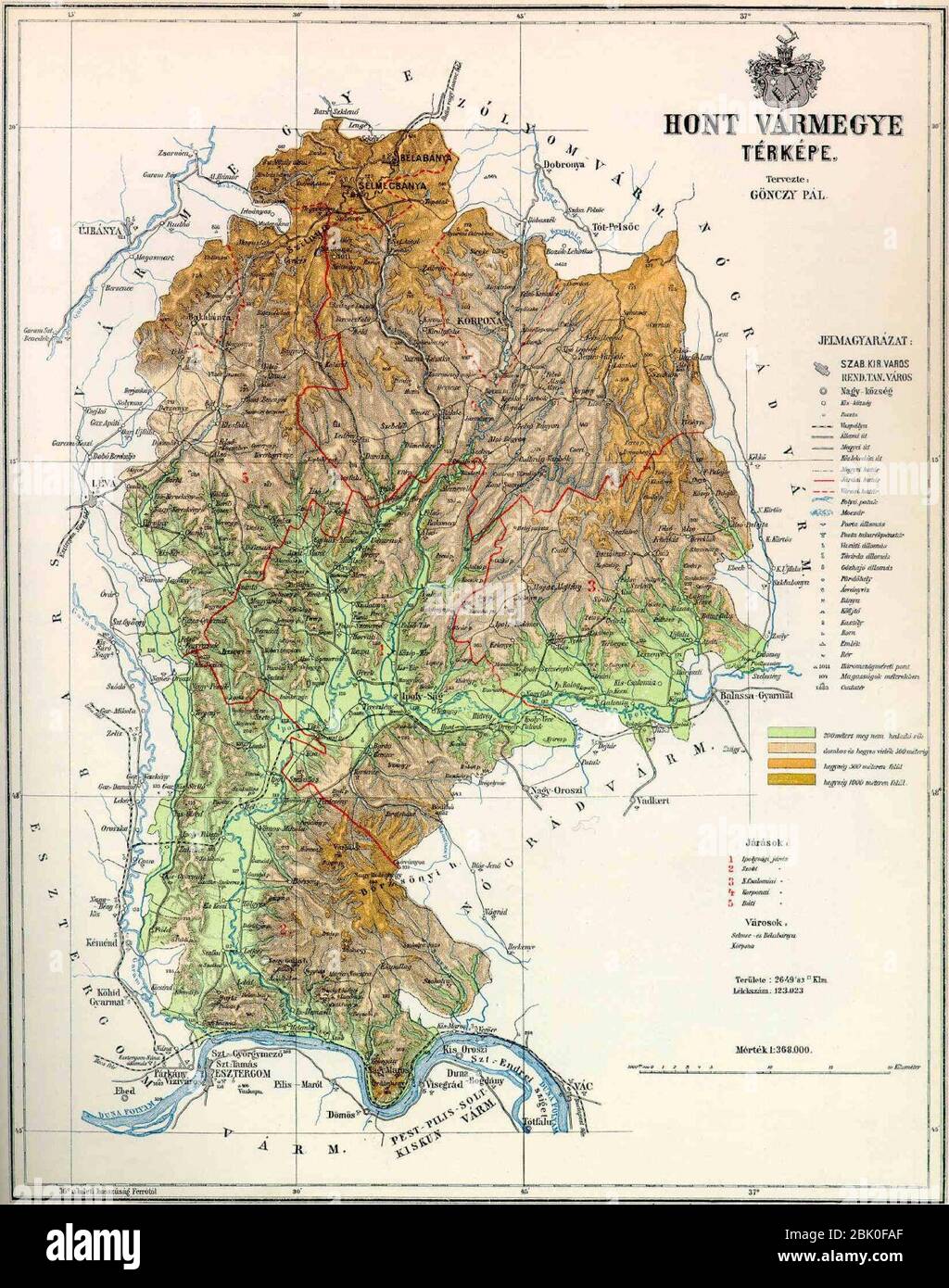Hont county map Stock Photo - Alamy