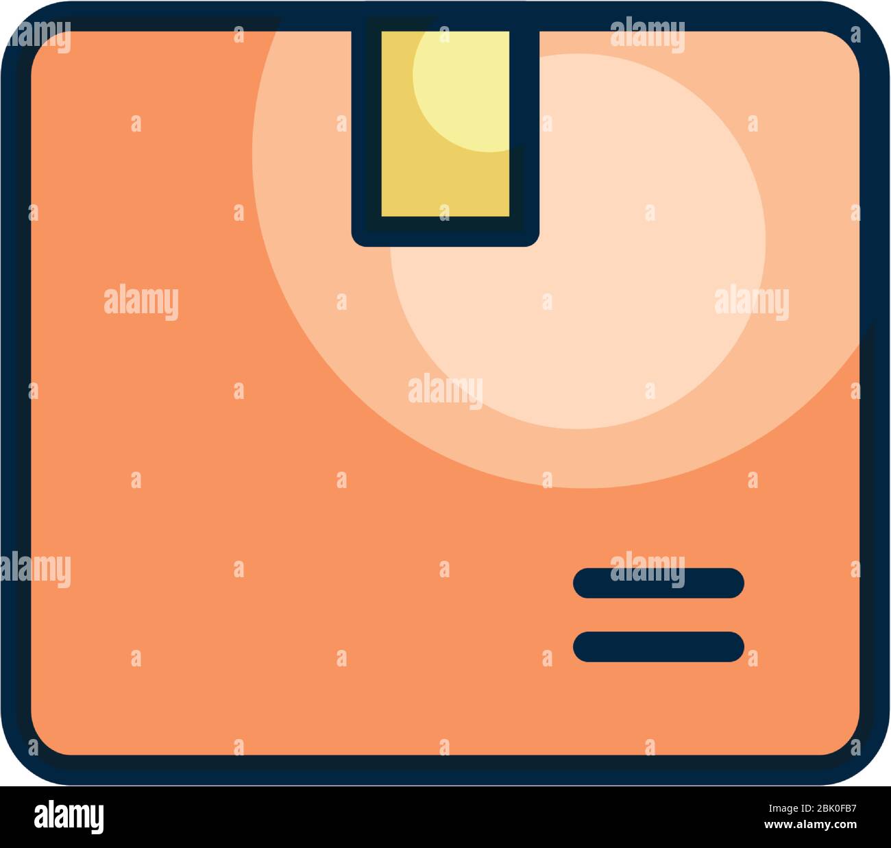 user interface concept, box icon over white background, line color ...