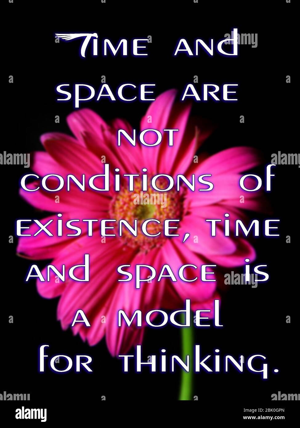 Happy think positive typography. Modern text quote. Hand-written slogan ...