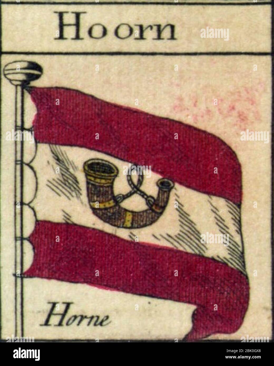 Hoorn flag - Bowles's naval flags of the world 1783 Stock Photo - Alamy