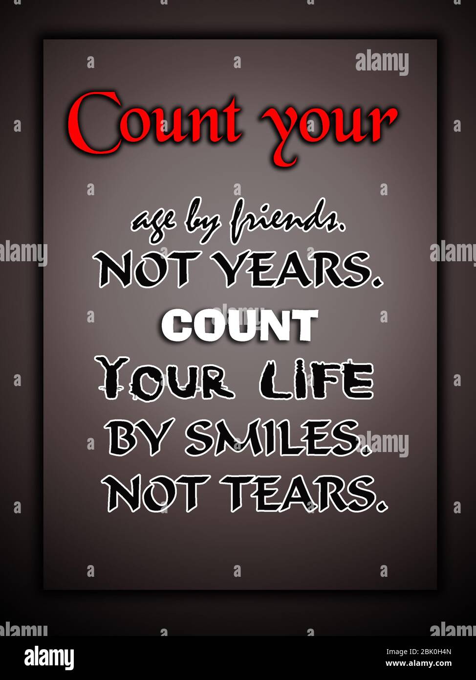 Hand written lettering quote hi-res stock photography and images - Alamy