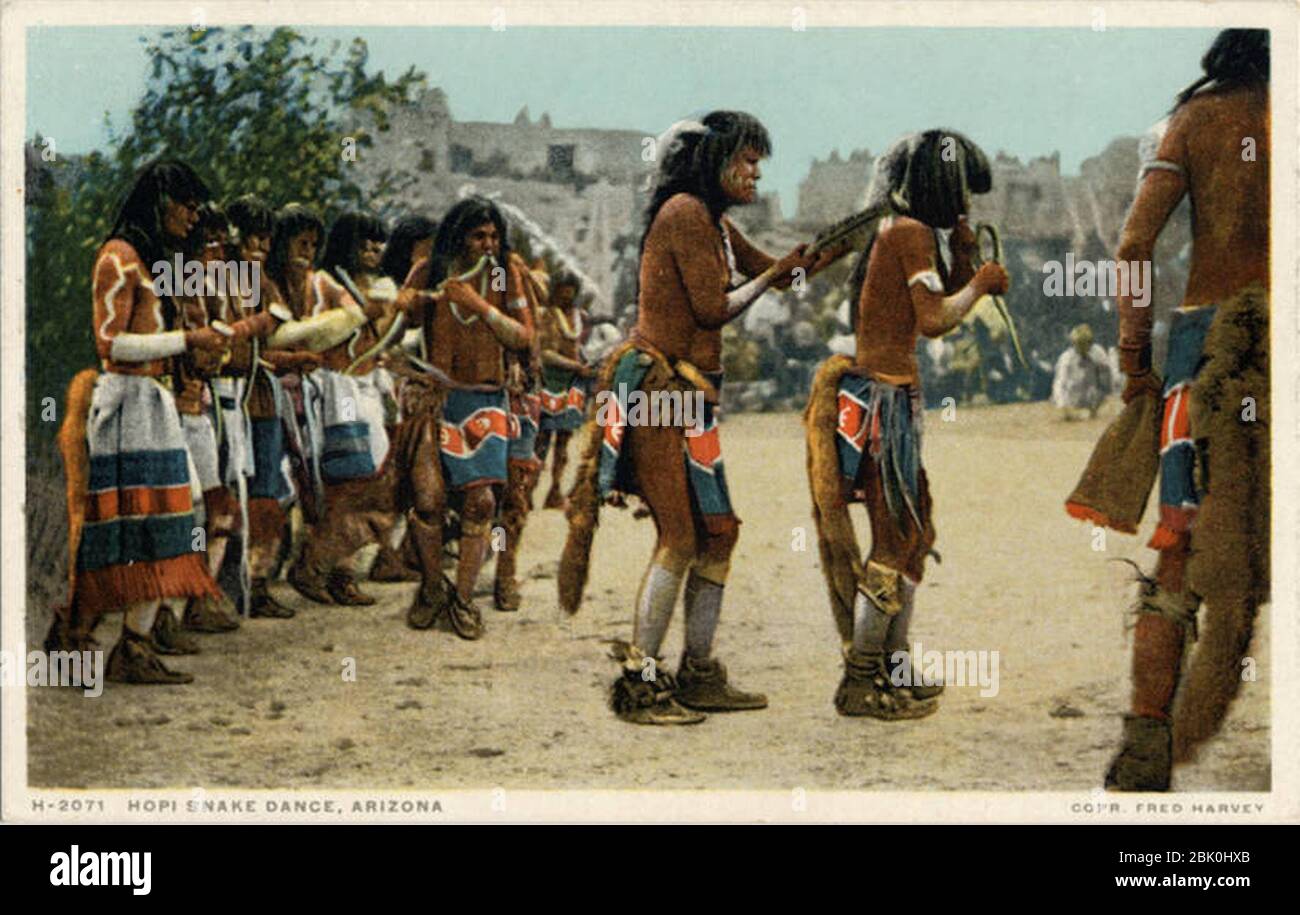 Hopi Snake Dance, Arizona. Fred Harvey series Stock Photo - Alamy