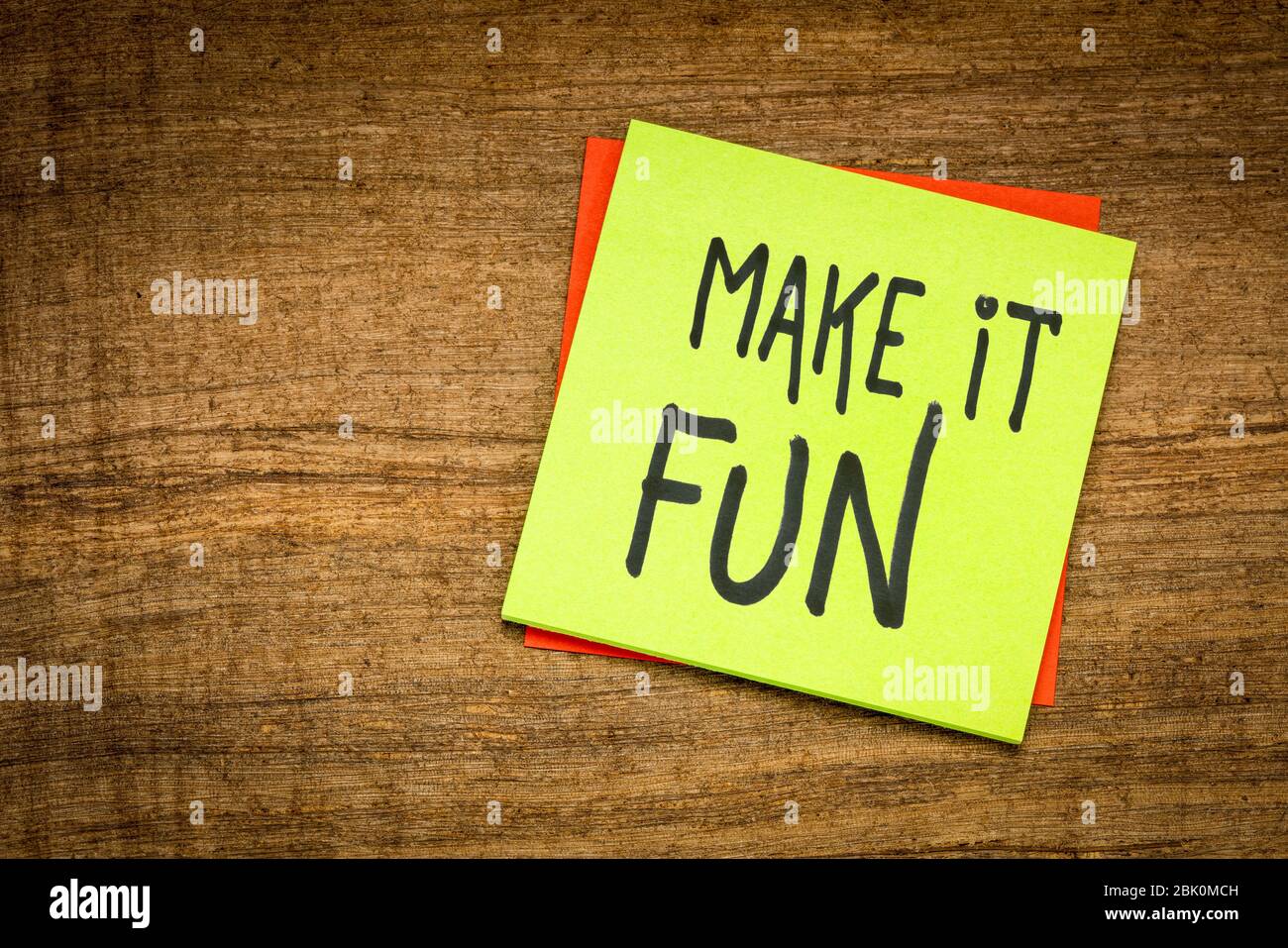 make it fun reminder note against dark papyrus paper, enjoy concept ...