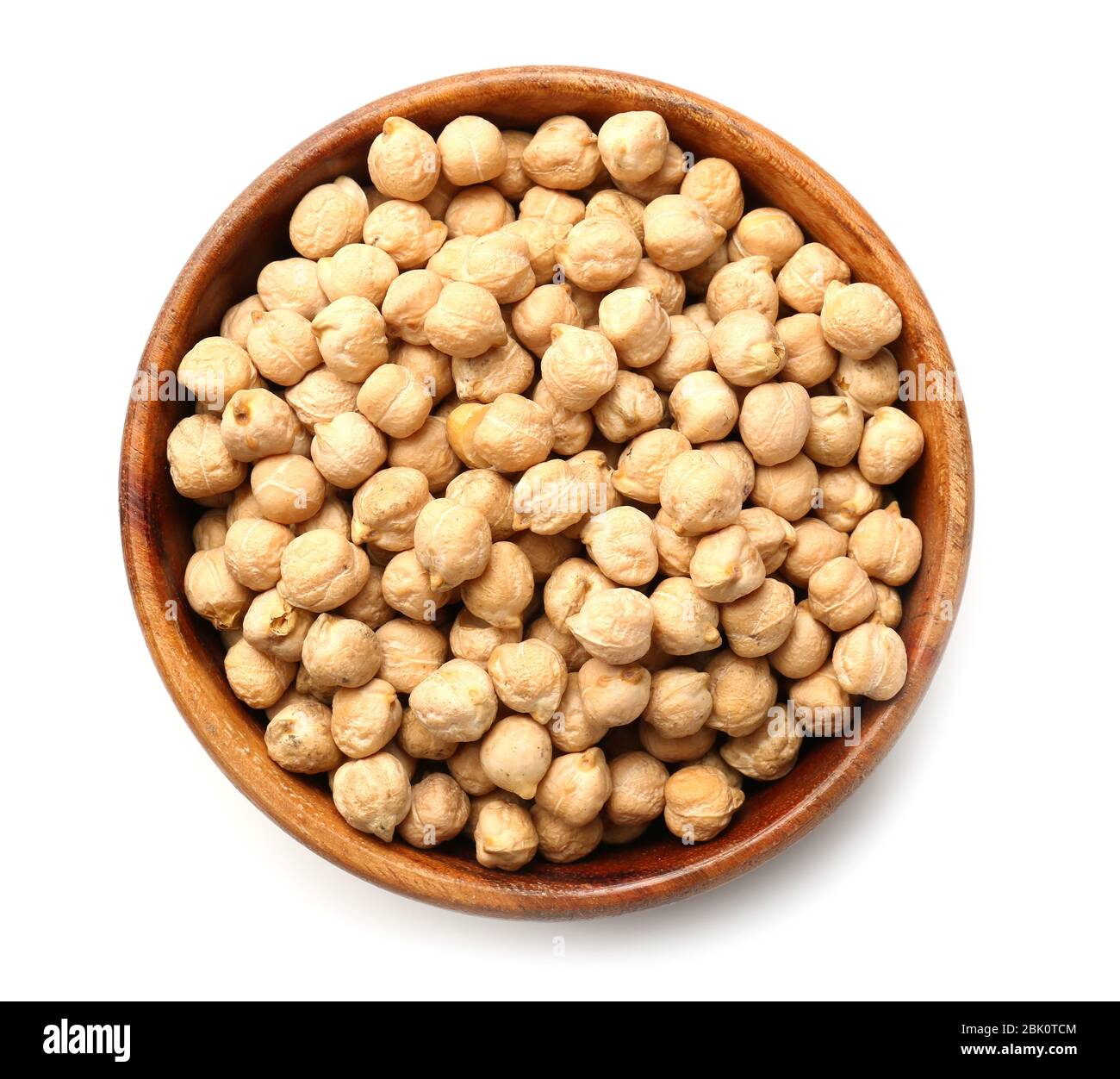 Bowl with raw chickpea on white background Stock Photo - Alamy