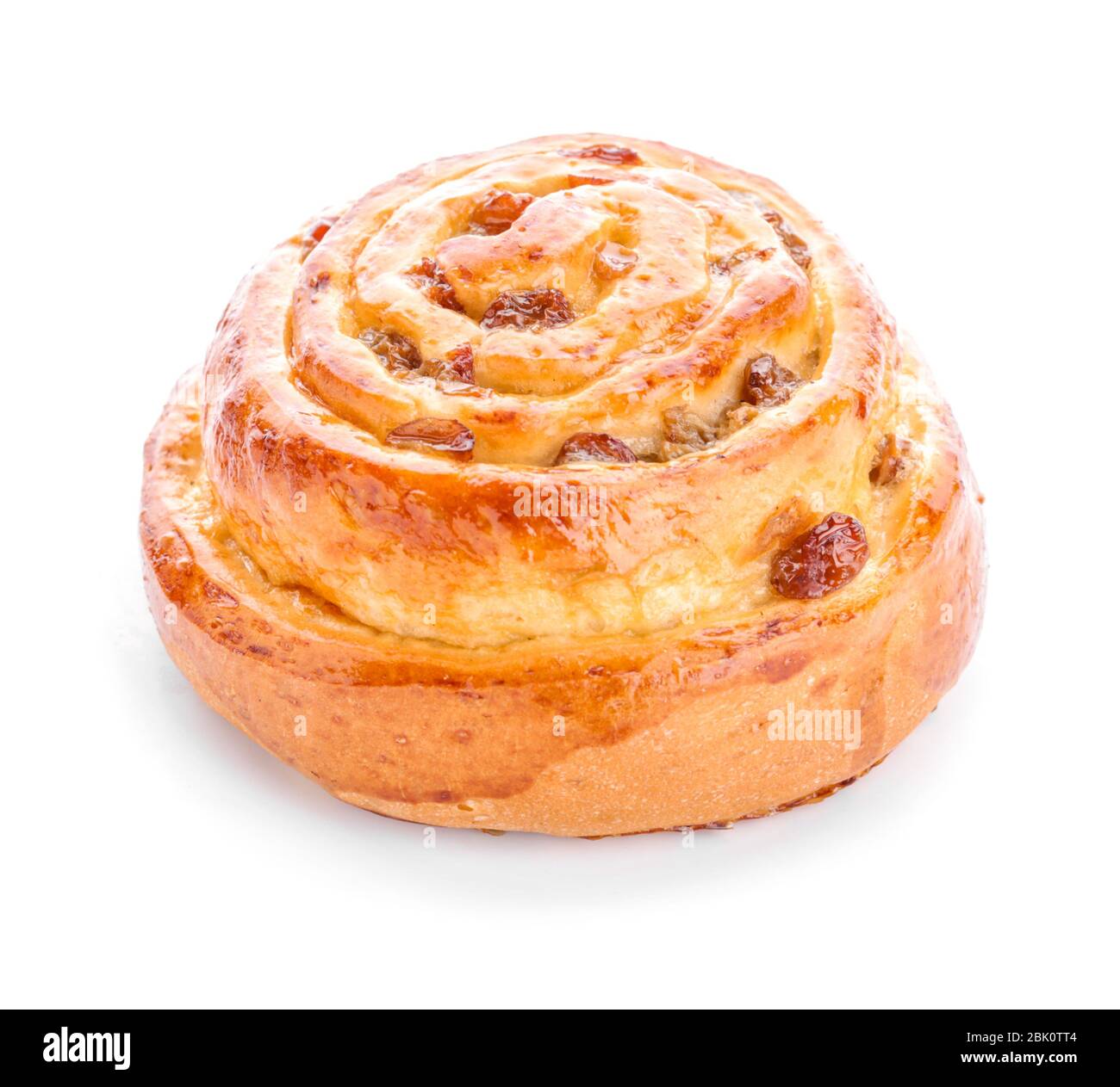 Sweet bun on white background Stock Photo - Alamy