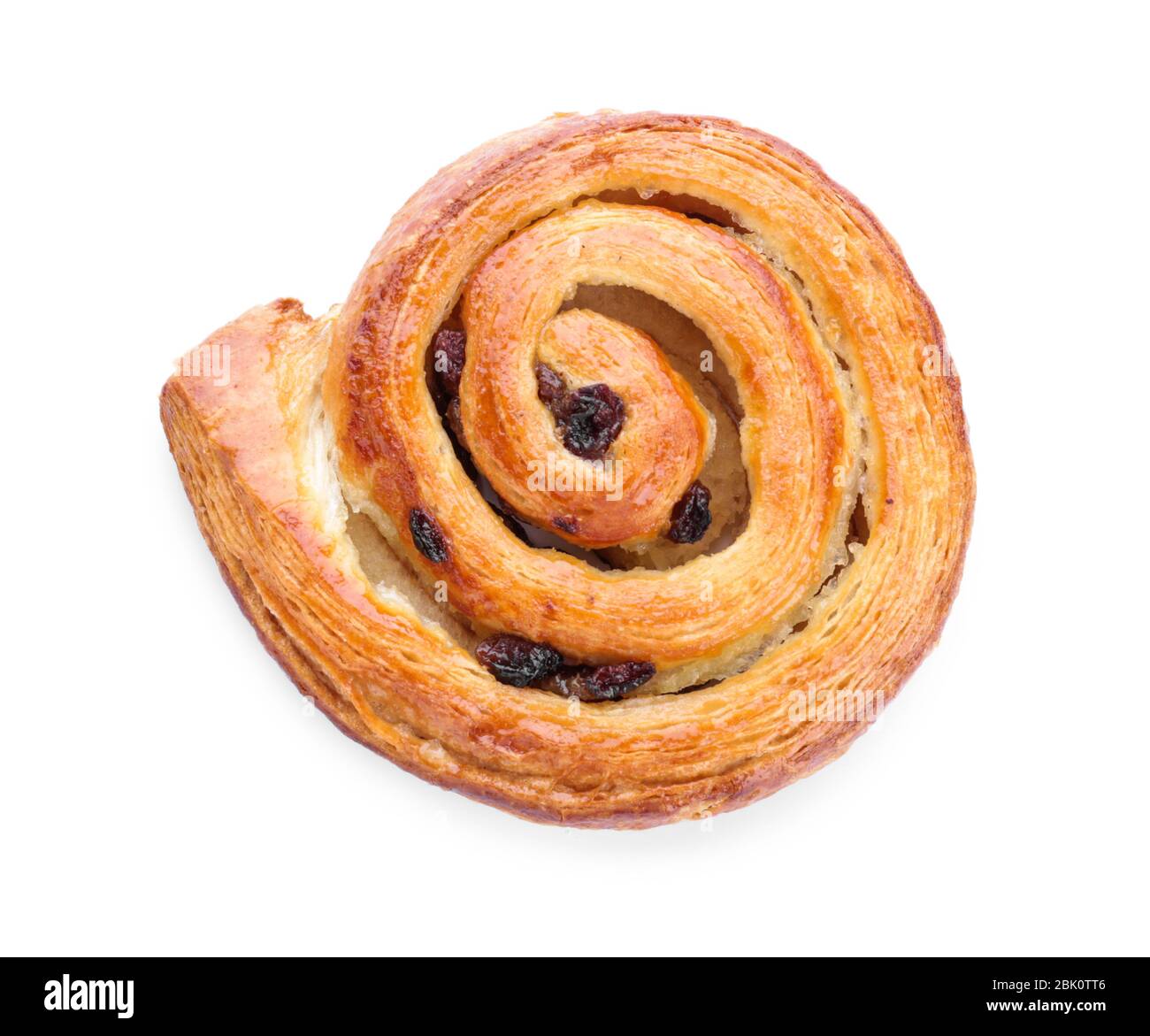 Sweet bun on white background Stock Photo - Alamy