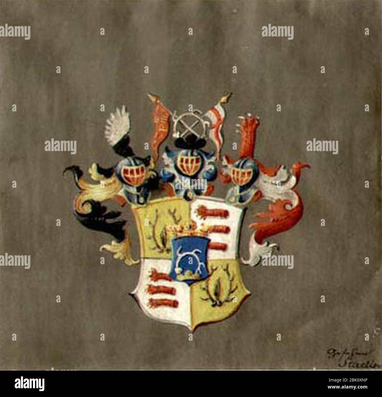 Hornstein Wappen 19 Jh Stock Photo - Alamy