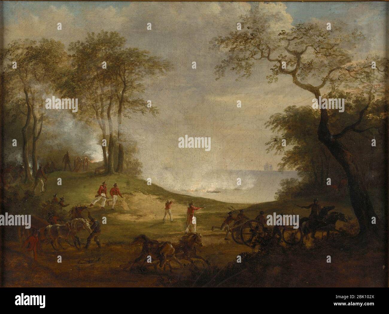 Horse artillery at the battle of Copenhagen, 2 April 1801 Stock Photo ...