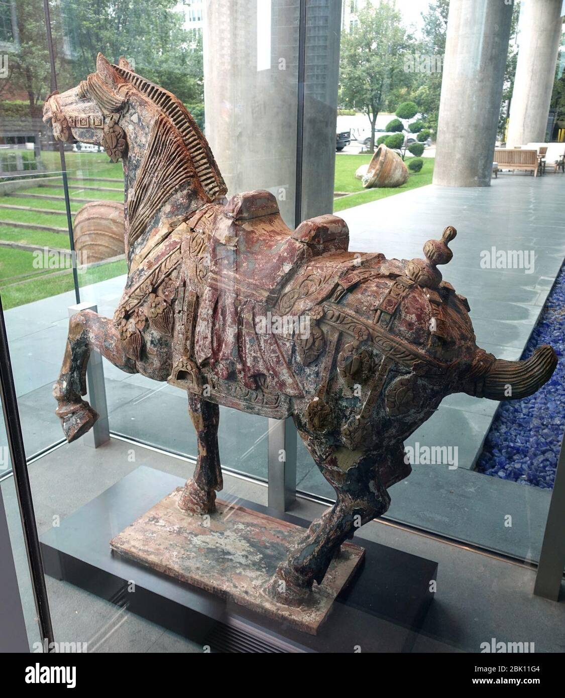 Horse, China, Qing dynasty, 1700s AD, wood, pigment, plaster Stock ...