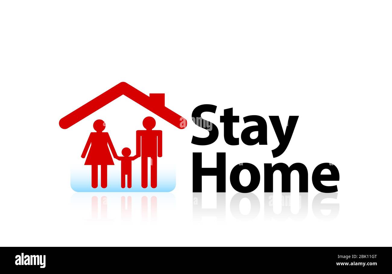 stay home with family symbol icon Stock Photo - Alamy
