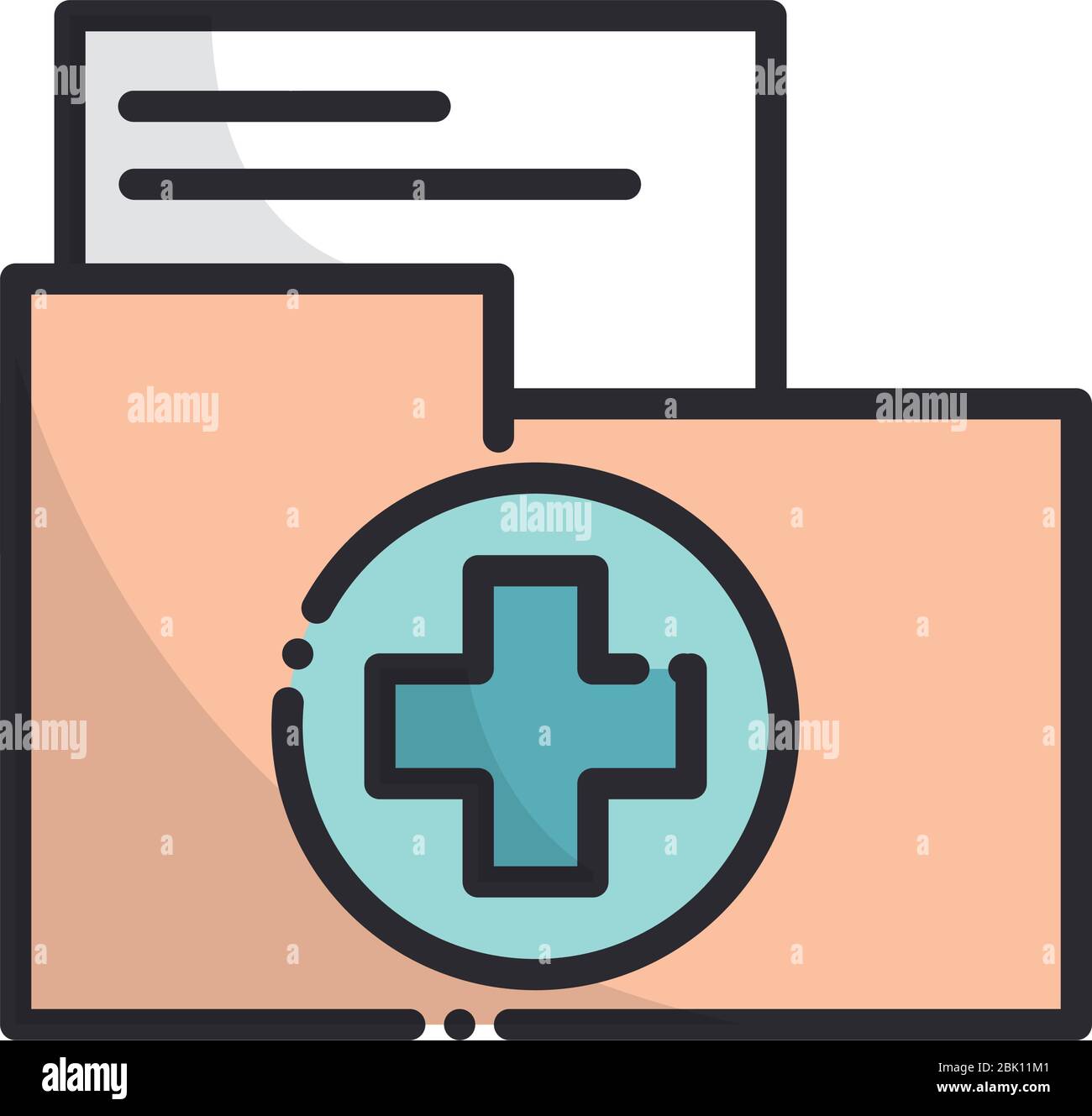 folder report medicine health care equipment medical vector ...