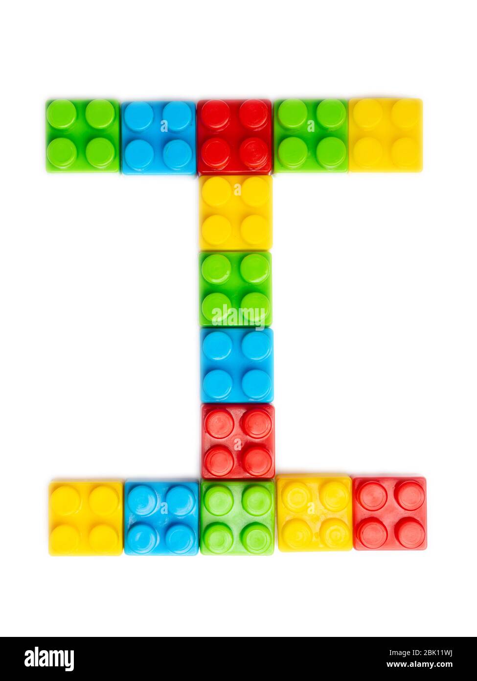 Letter I of the English alphabet from multi-colored children's plastic ...