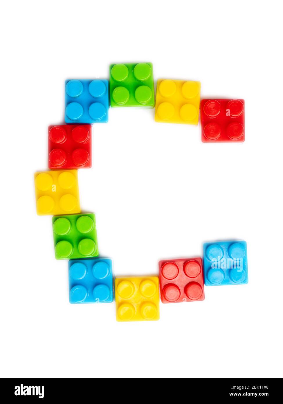 Letter C of the English alphabet from multi-colored children's plastic ...