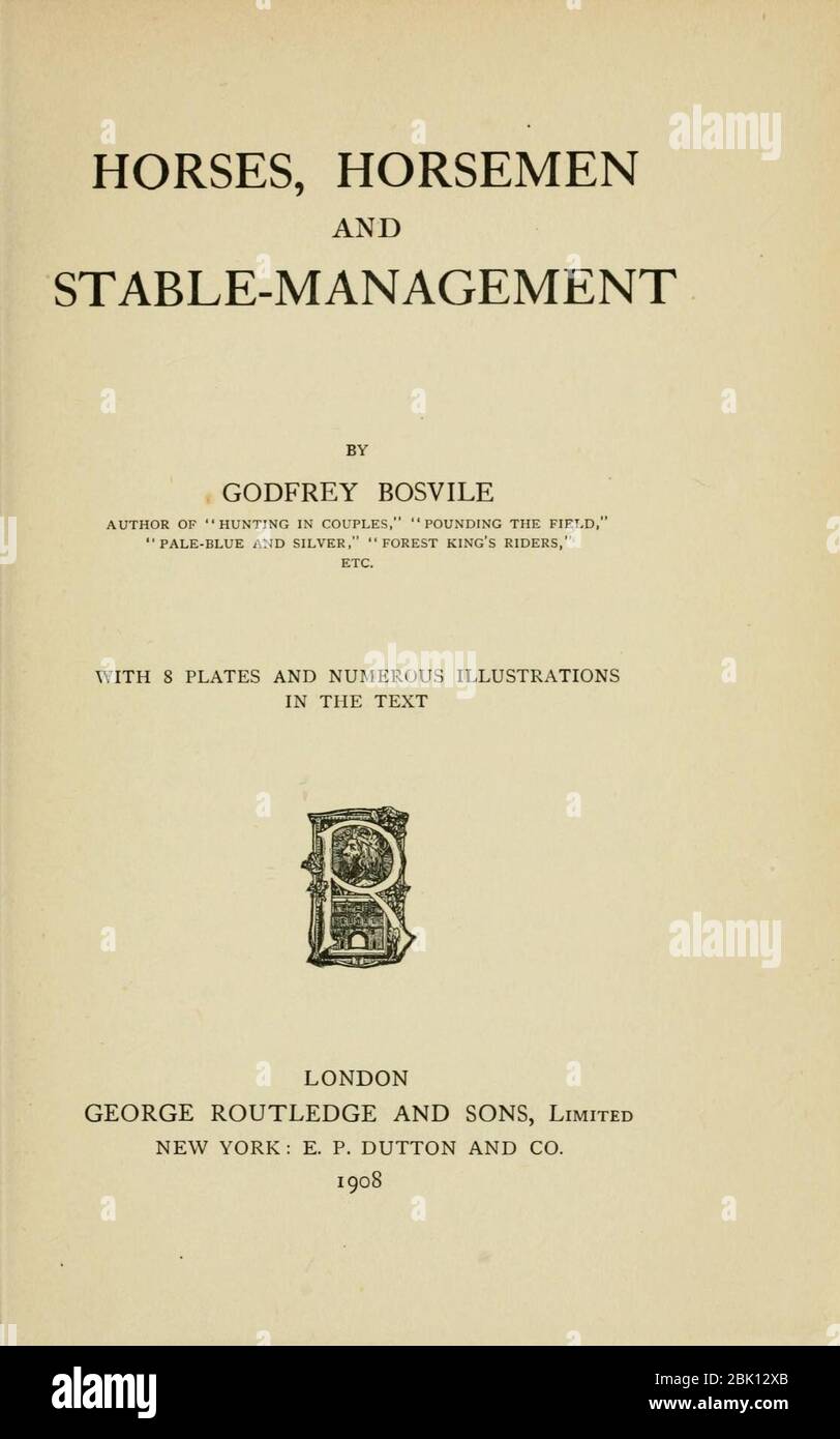 Horses, horsemen and stable-management Stock Photo - Alamy