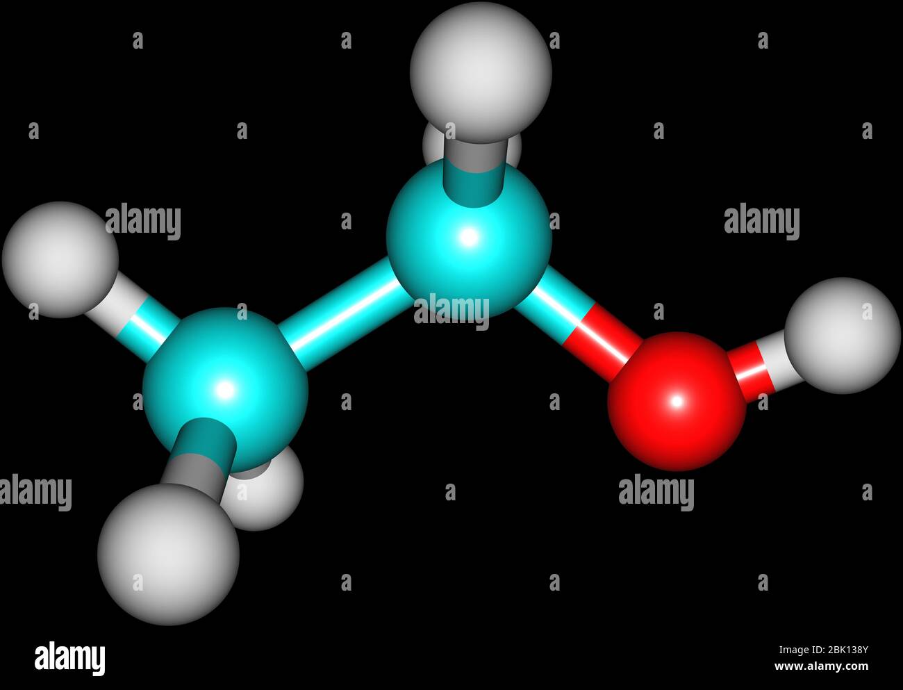 Ethanol molecular structure isolated on black Stock Photo - Alamy