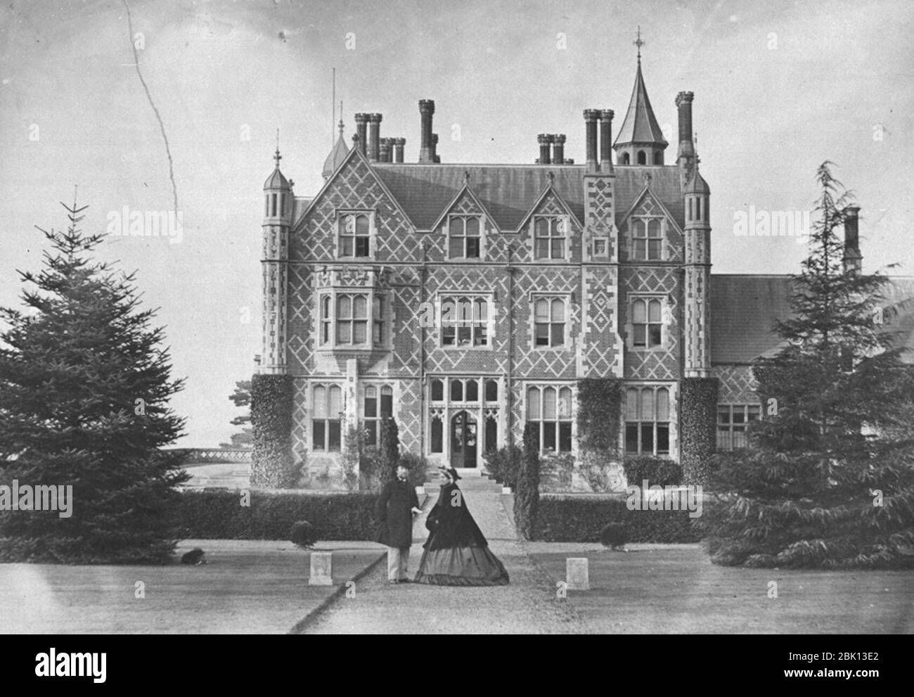 Horstead Place circa 1860 Stock Photo - Alamy