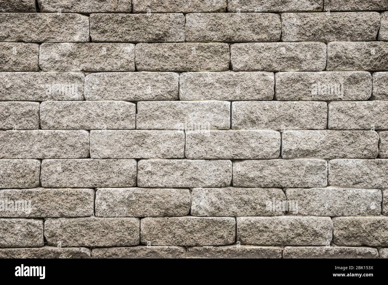 Wall of ungrouted, rectangular, roughly hewn stones, Germany Stock ...