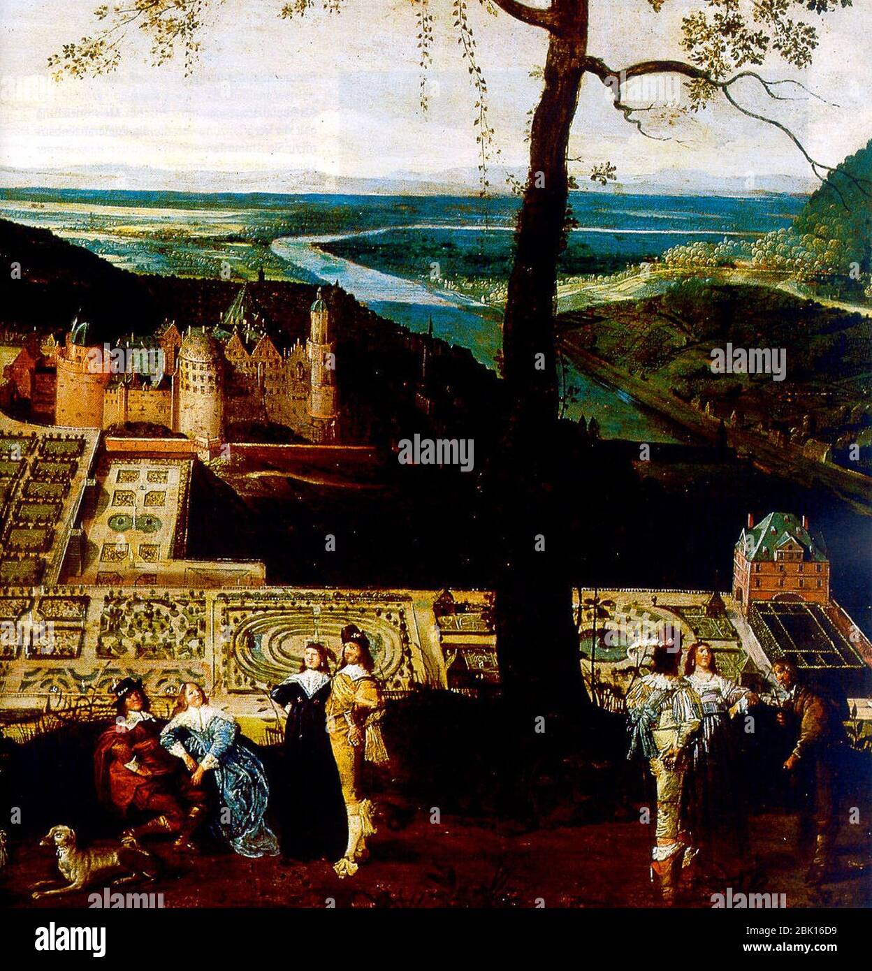 Hortus Palatinus Heidelberg von Theodor Verhas (Ausschnitt Stock Photo ...