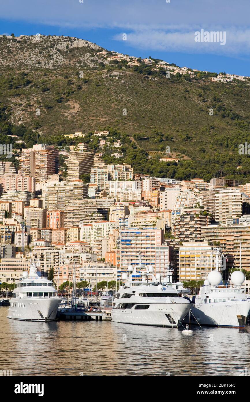 Yacht marina in Port de Monaco, Monte Carlo City, Monaco, Europe Stock ...