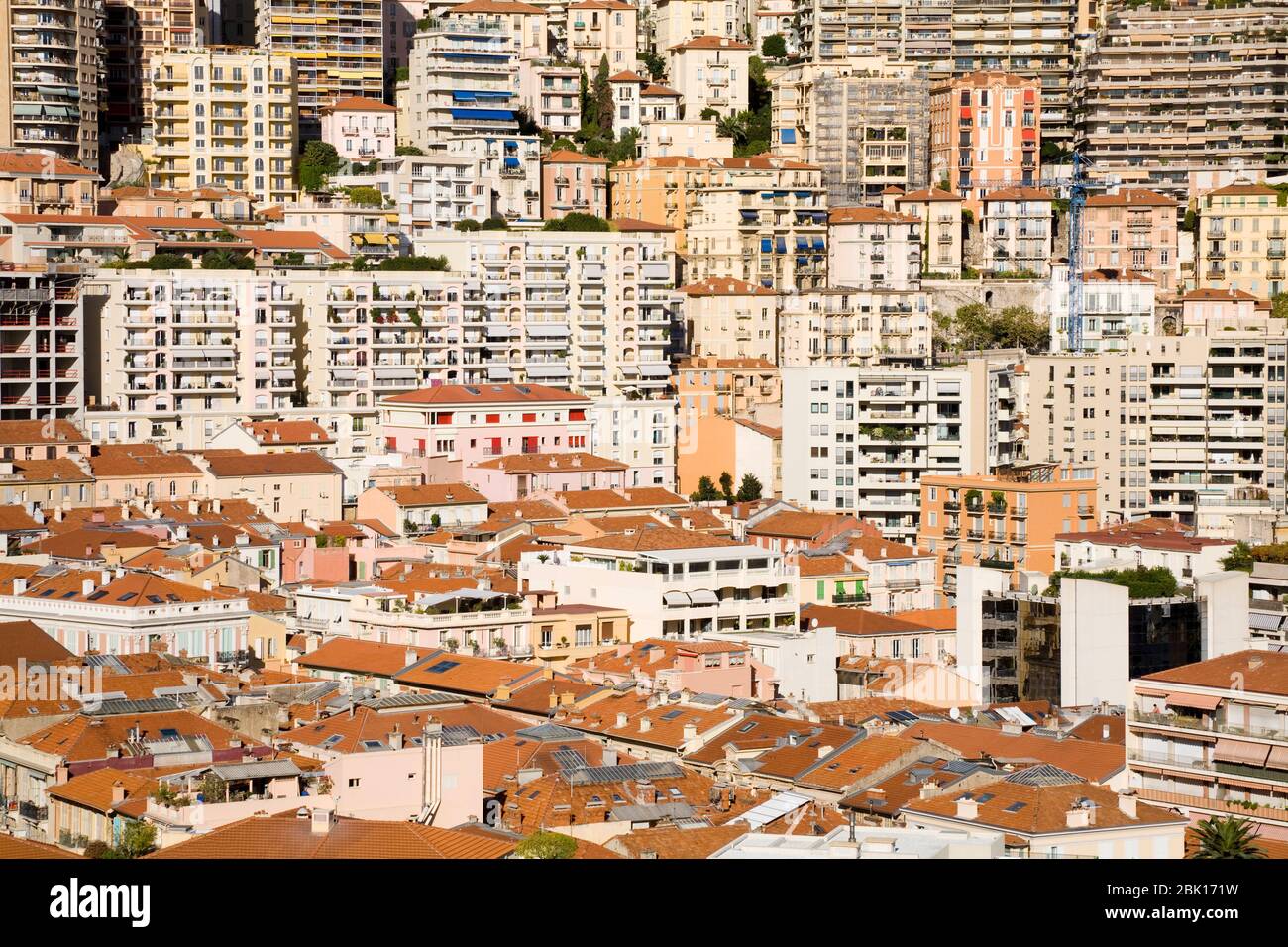 Monte Carlo viewed from Old Monaco, Monte Carlo, Monaco, Europe Stock ...