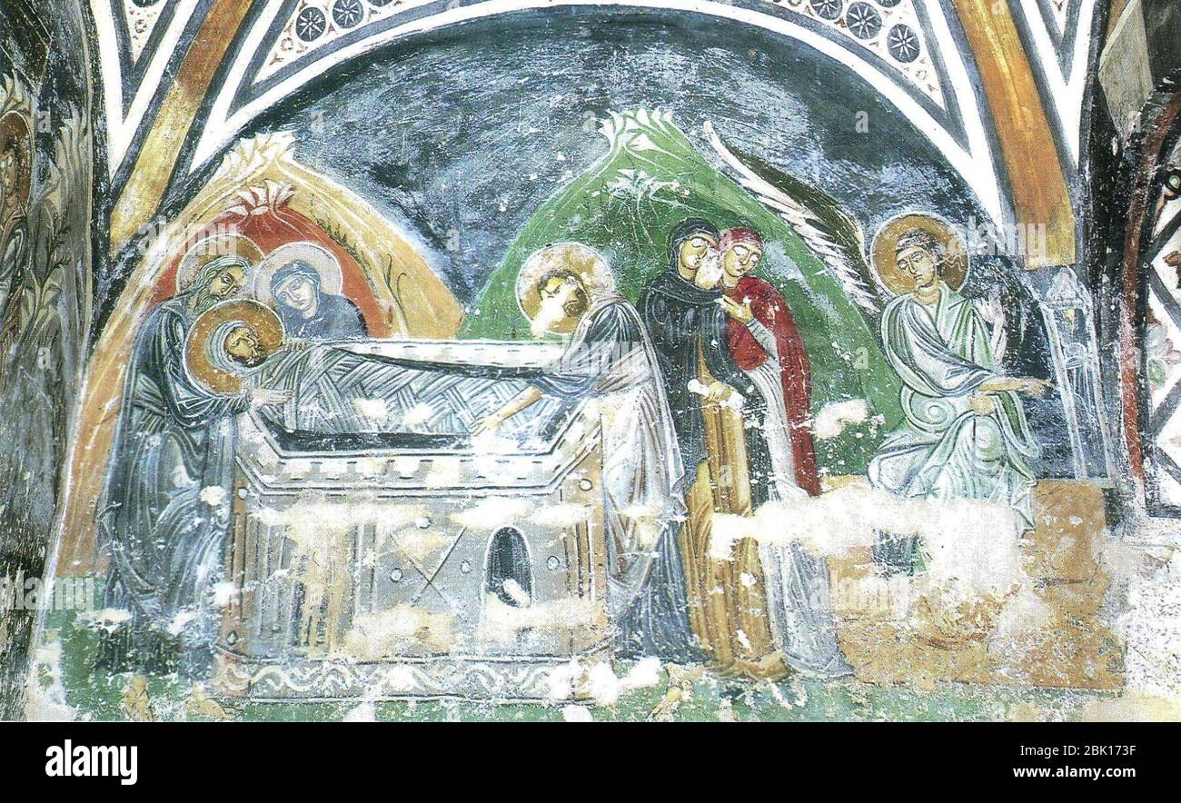 Hosios Loukas Crypt - Entombment 01 Stock Photo - Alamy
