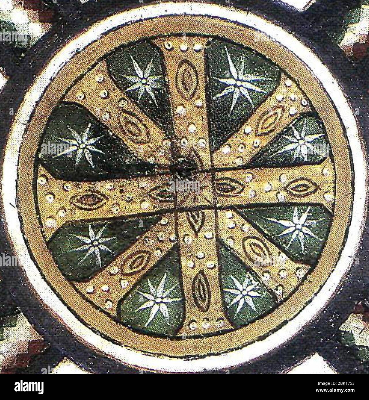 Hosios Loukas Crypt (east groin-vault) - cross Stock Photo - Alamy