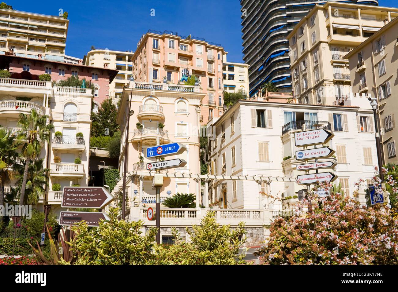 Avenue d'Ostende in Monte Carlo, Monaco, Europe Stock Photo - Alamy