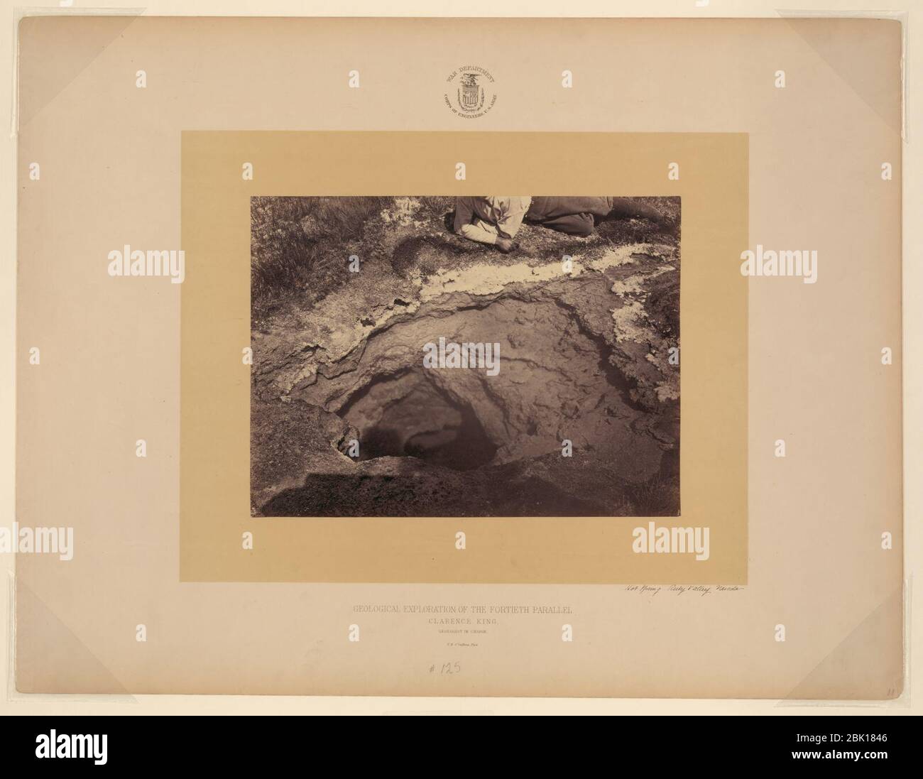 Hot Spring, Ruby Valley, Nevada / T. H. O'Sullivan, phot Stock Photo ...