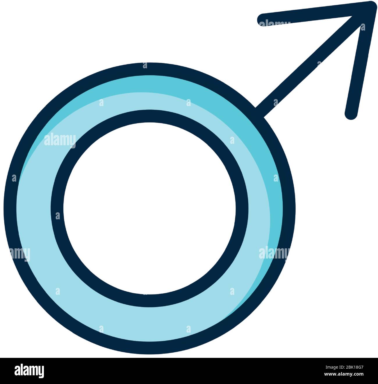 Blue Male Symbol Icon