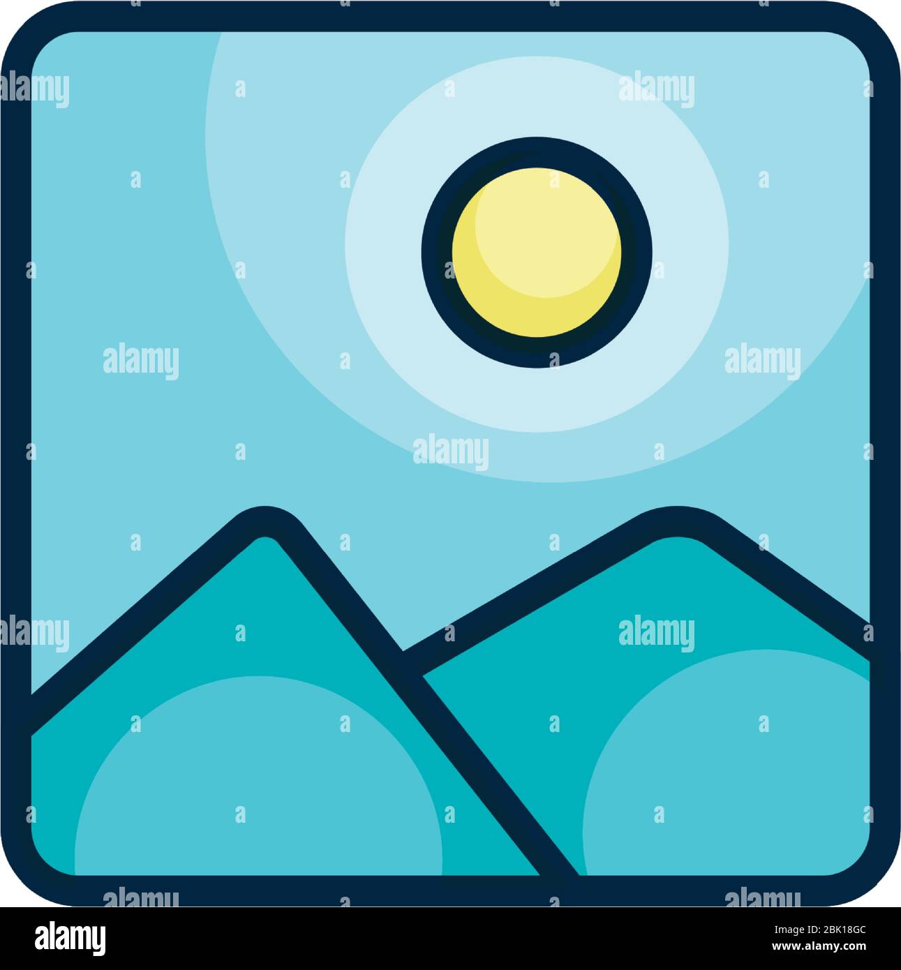 user interface concept, picture icon over white background, line color ...