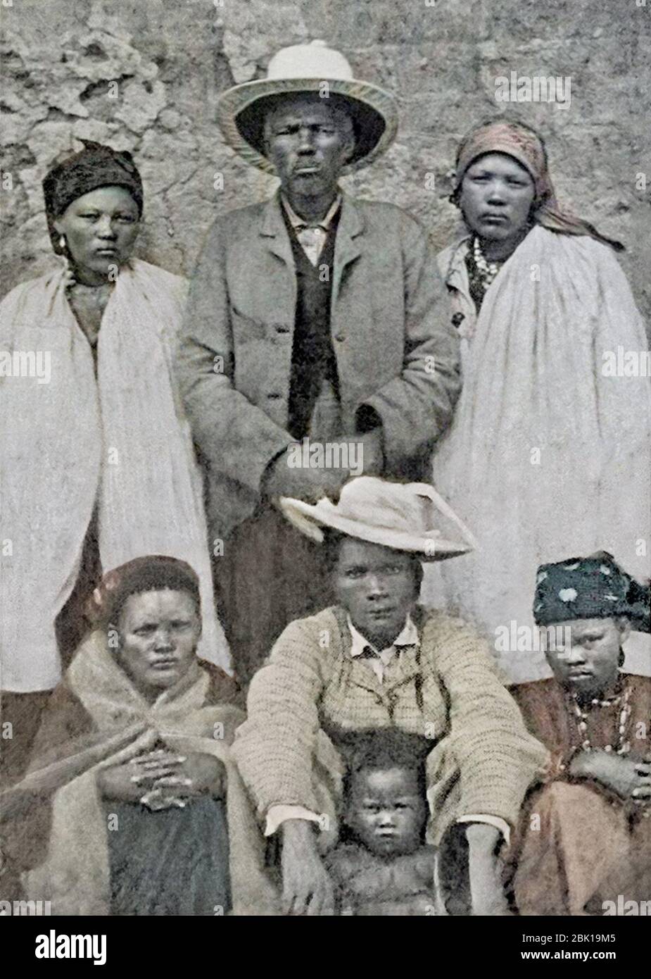 Hottentotten-Häuptling Witboy mit seiner Familie Stock Photo - Alamy