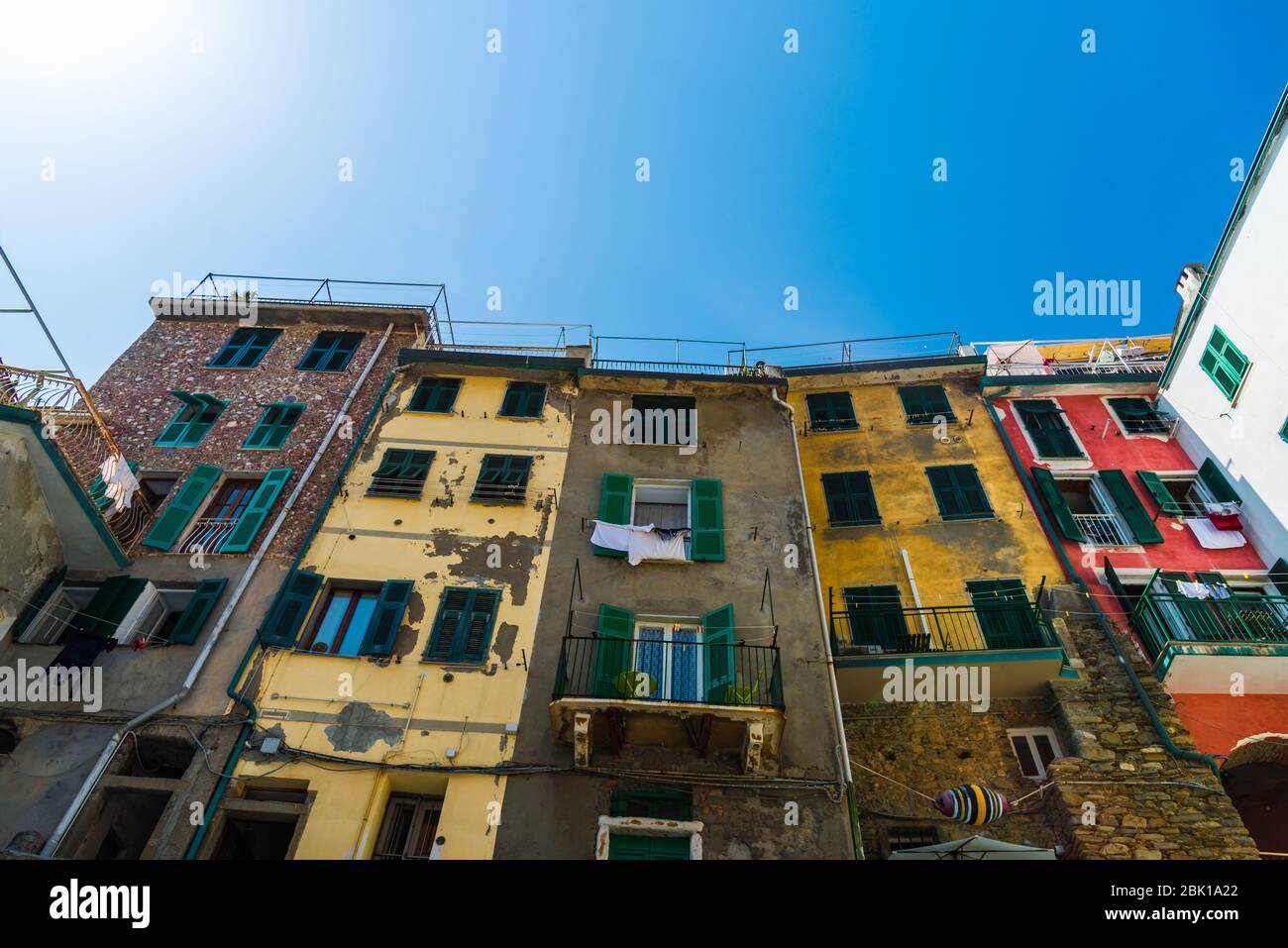 Colorful Italian architecture houses in Riomaggiore village, Cinque ...